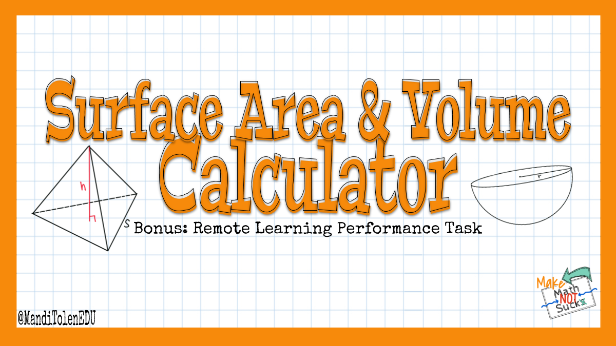 Surface Area and Volume Calculator – Make Math Not Suck