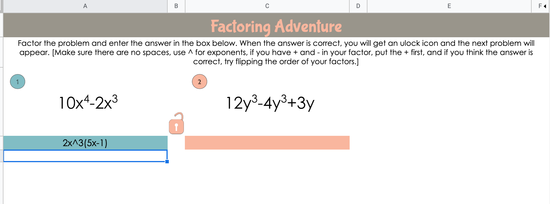 Google Sheets Lock Template – Make Math Not Suck